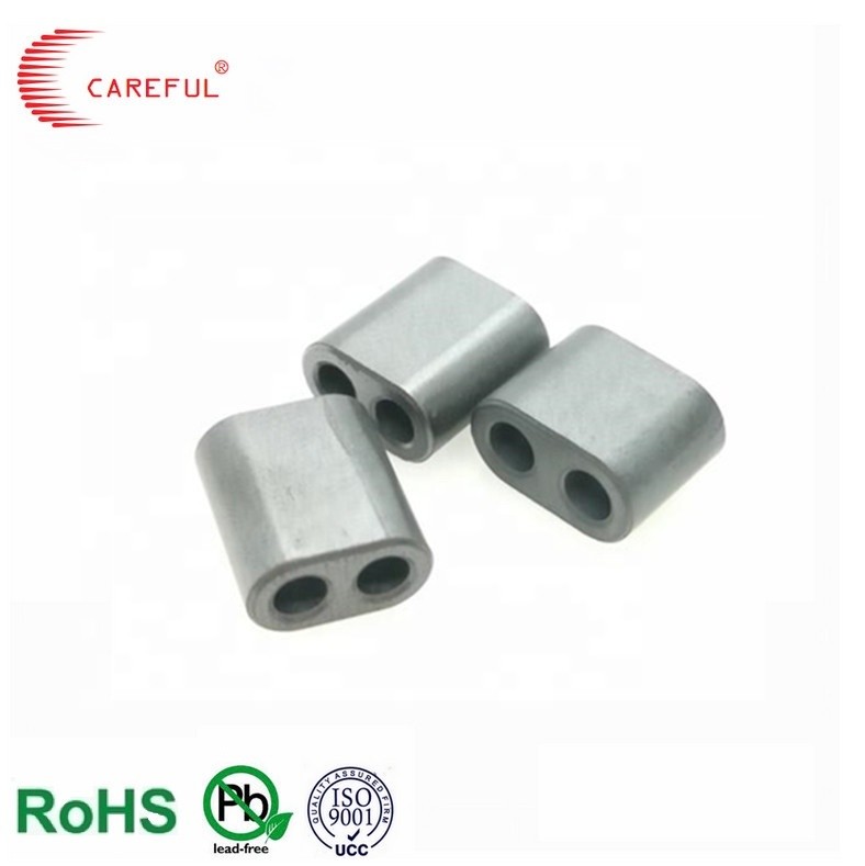 Soft EMI Suppression Ferrite Two Holes Balun Ferrite Core RoHs Approved